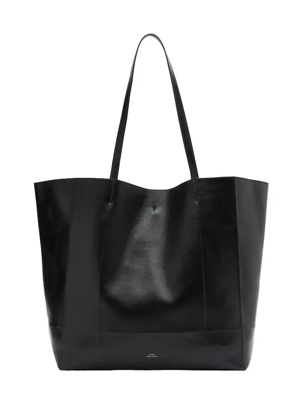 TOTEME Roam Large Leather Tote Bag - Black