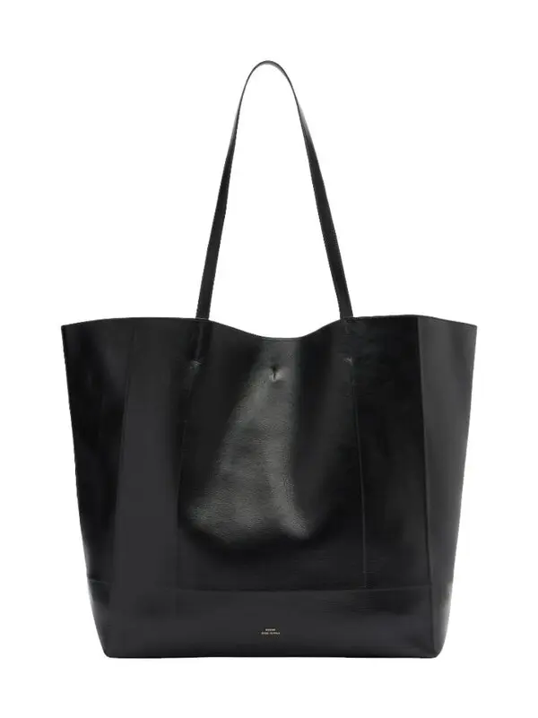 TOTEME Roam Large Leather Tote Bag - Black