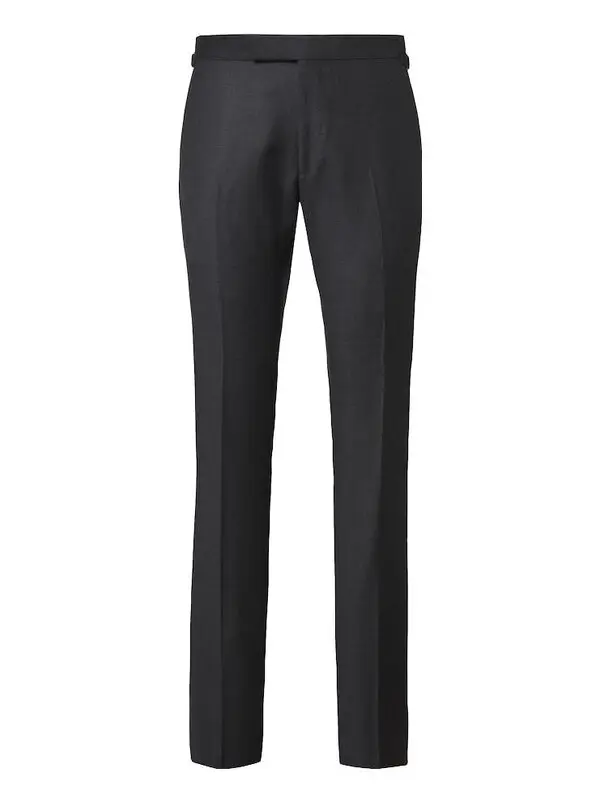 TOM FORD Shelton Wool Slim Pants - Grey