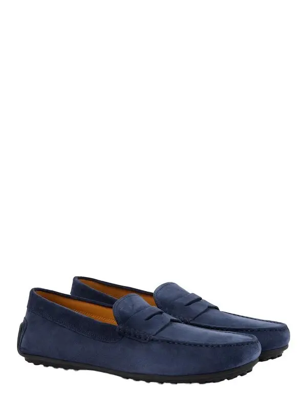TOD'S Suede Gommino Driving Shoes - Blue