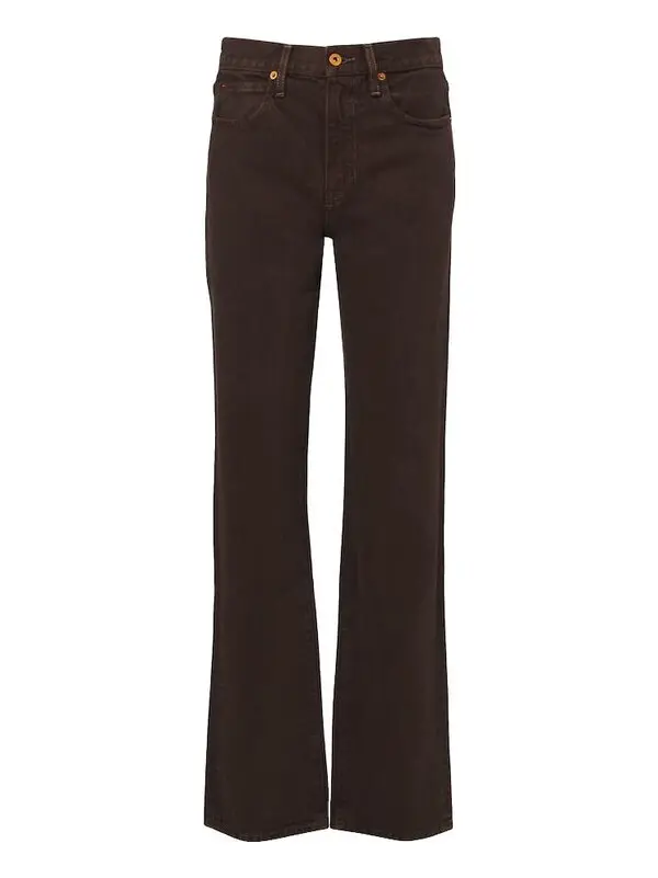 SLVRLAKE Phoenix Straight Leg Jeans - Brown