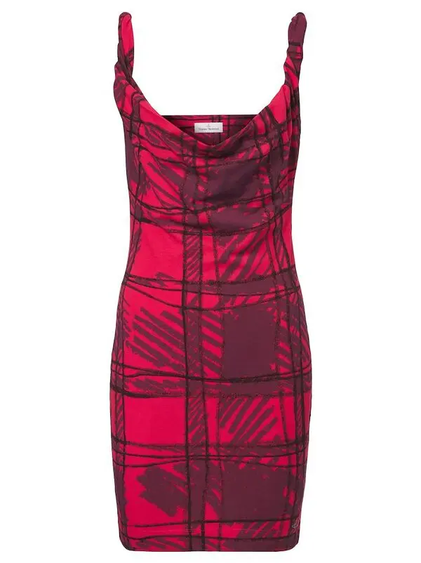 VIVIENNE WESTWOOD Draped Printed Mini Dress - Red