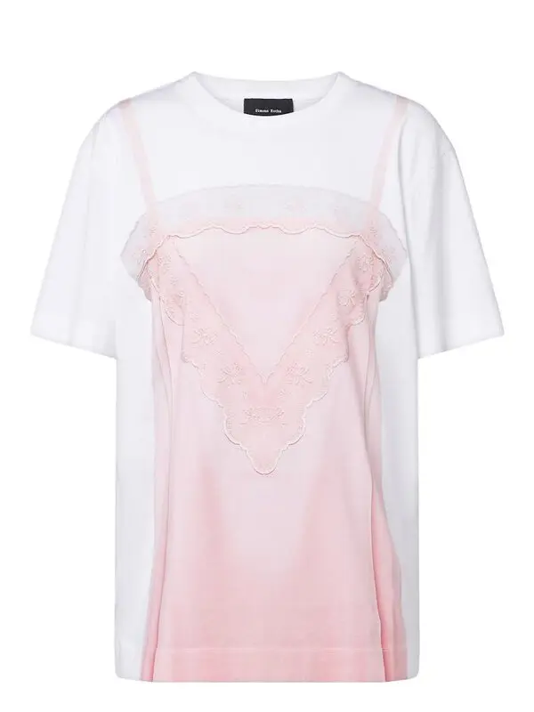 Simone Rocha Trompe L’œil Cotton Jersey T-shirt - White