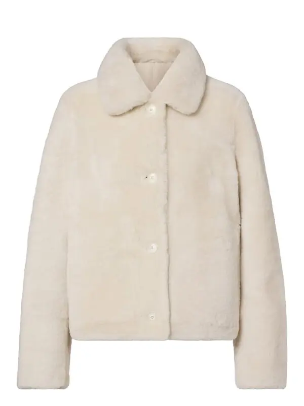 YVES SALOMON Shearling Jacket - White