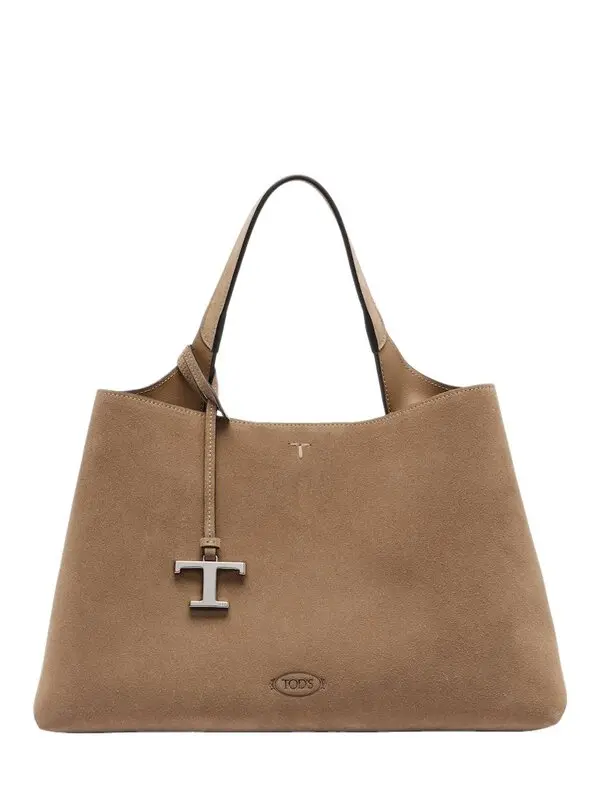 TOD'S Suede Top-handle Bag - Brown