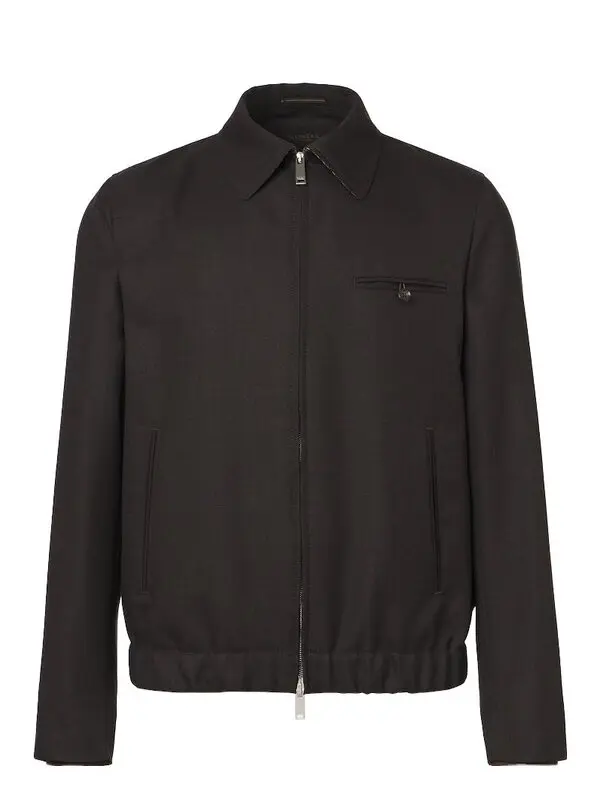 SLOWEAR Virgin Wool Blouson Jacket - Brown