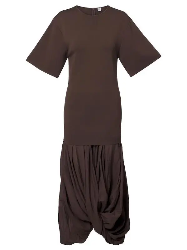 TOTEME Cocoon Midi Dress - Brown