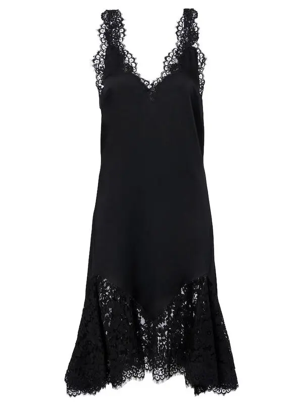 Stella McCartney Lace-trimmed Minidress - Black