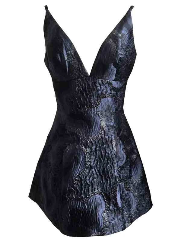 MOV Mini Dress - Silver/black/blue