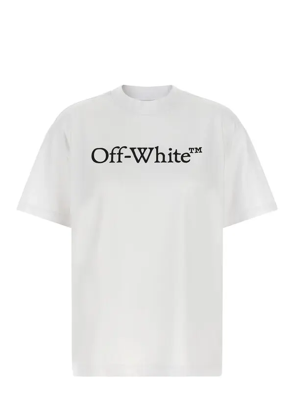 Off-White Cotton T-shirt With Logo - White