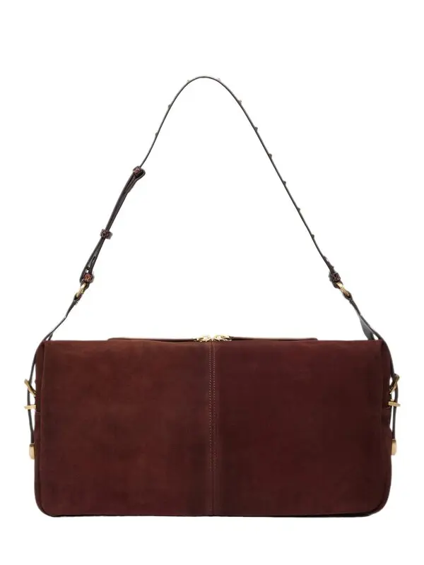 Pinko Suede Shoulder Bag - Brown