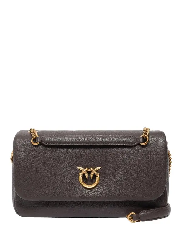 Pinko Shoulder Bag With Chain Strap - Brown