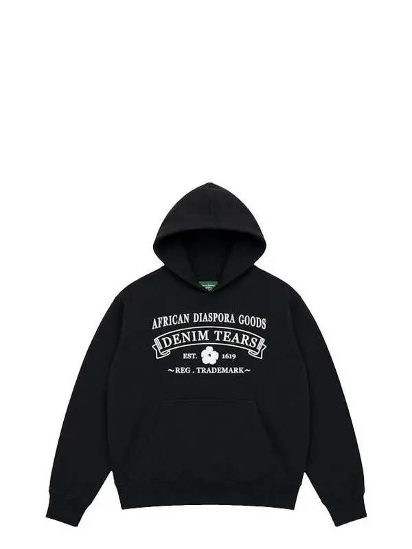 DENIM TEARS Adg Hoodie - Black/white