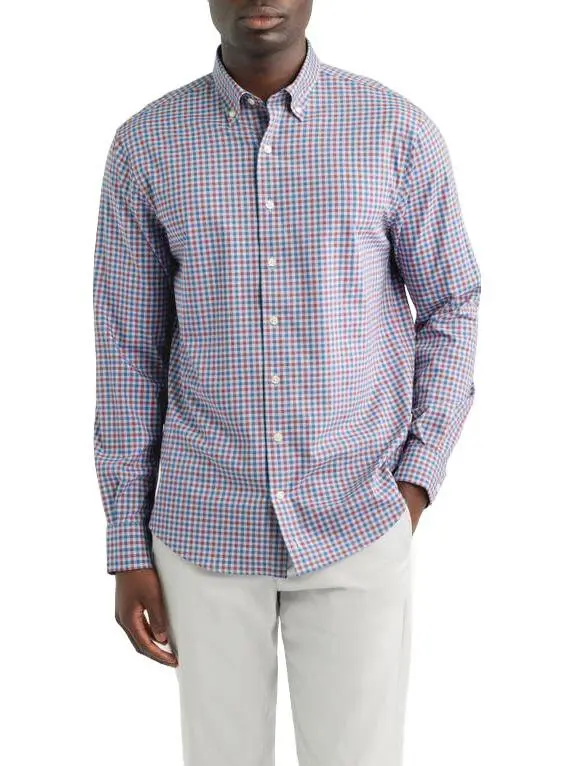Johnnie-o Chatham Gingham Performance Shirt - Gray