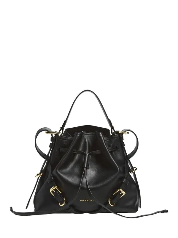 Givenchy Small Voyou Leather Bucket Bag - Black