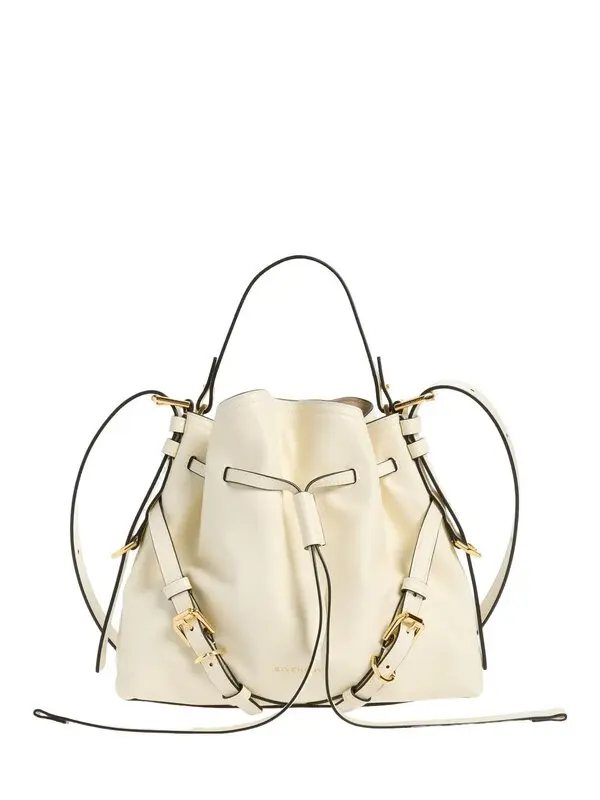 Givenchy Small Voyou Leather Bucket Bag - Ivory