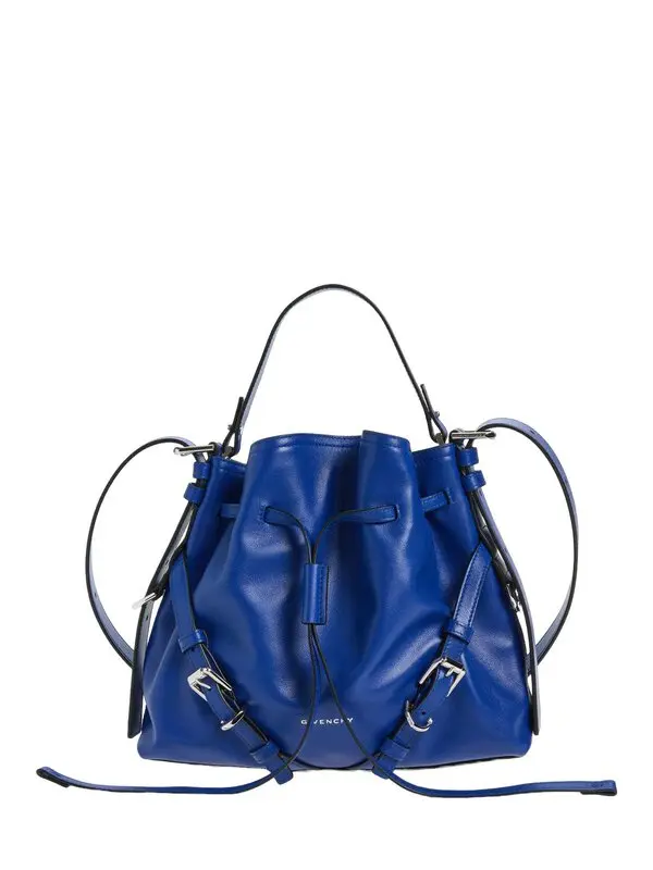 Givenchy Small Voyou Leather Bucket Bag - Blue
