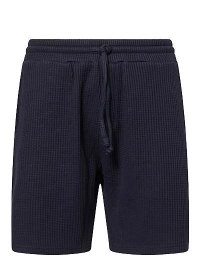 ARNE Relaxed-fit Waffle Weave Shorts - Navy