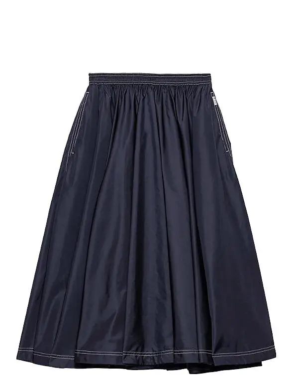 Prada Light Re-nylon Full Midi Skirt - Blue