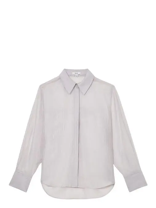 REISS Striped Woven Shirt - Blue