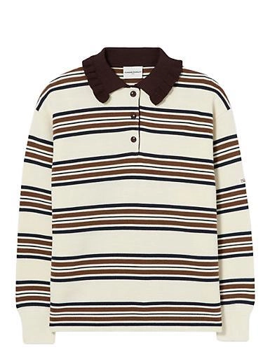Claudie Pierlot Oversized Striped Knitted Polo Jumper - Multicolored