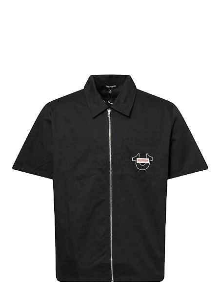 True Religion Buddha Logo-patch Cotton Shirt - Jet Black