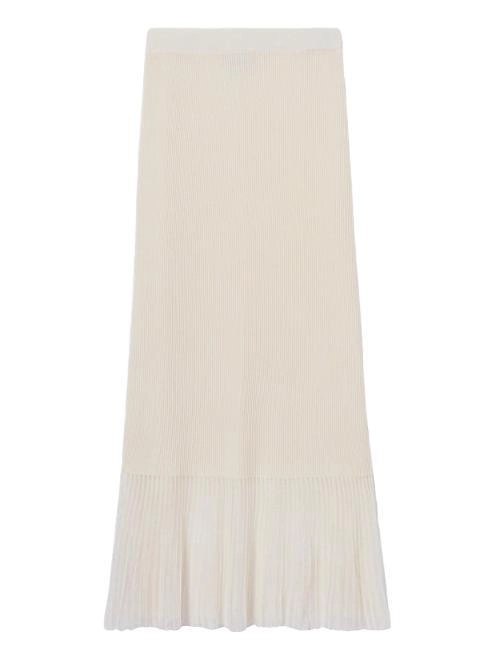 Claudie Pierlot Ribbed Knitted Maxi Skirt - Ecru