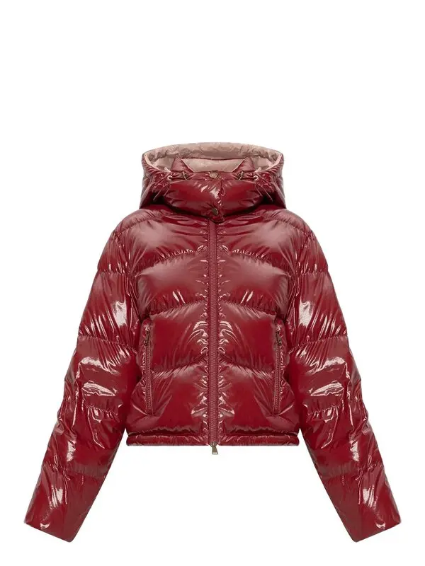 Moncler Short Quilted Puffer Jacket - Red