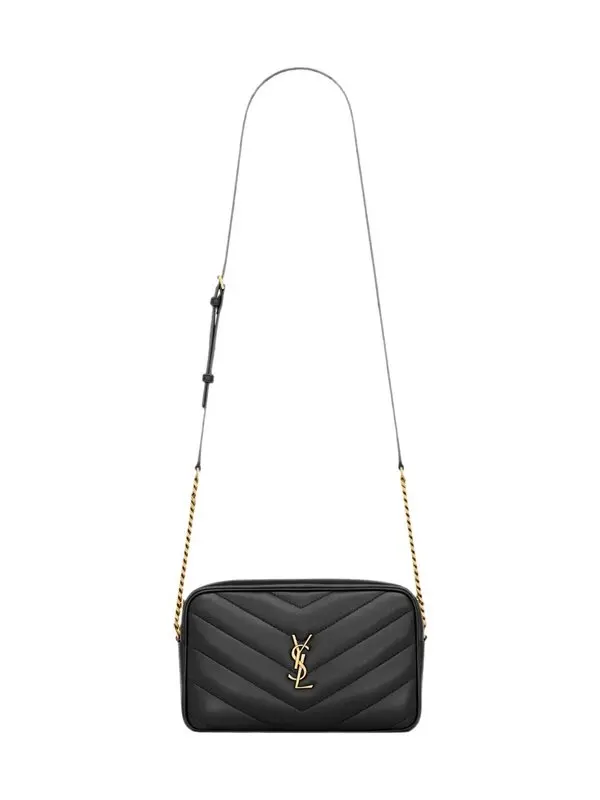 Saint Laurent Loulou Camera Bag In Quilted Lambskin - Black