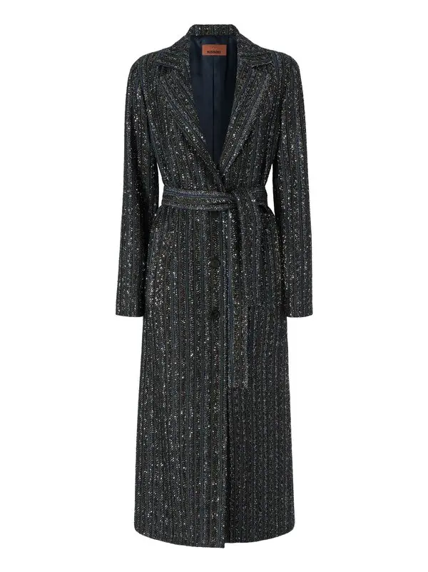 Missoni Striped Lamé Knit Duster Coat - Multicoloured