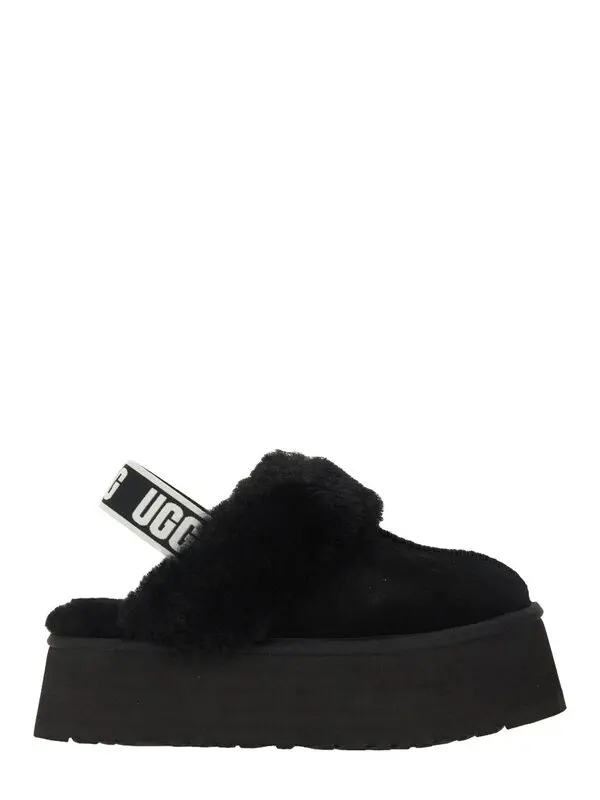 UGG Funkette Leather Platform Sandals - Black
