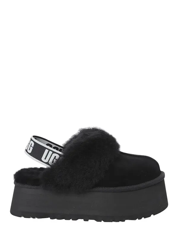 UGG Funkette Leather Platform Sandals - Black