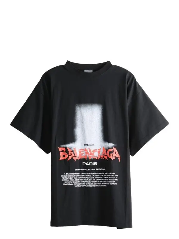 Balenciaga The Door Graphic-print T-shirt - Black