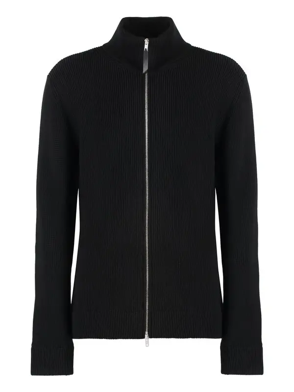MAISON MARGIELA Ribbed Zip-front Cardigan - Black
