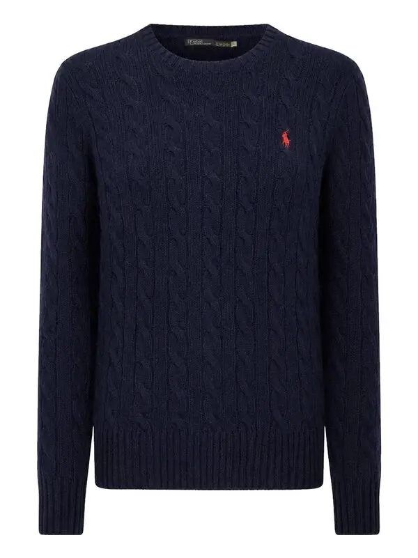 Polo Ralph Lauren Cable-knit Crew Neck Sweater - Blue