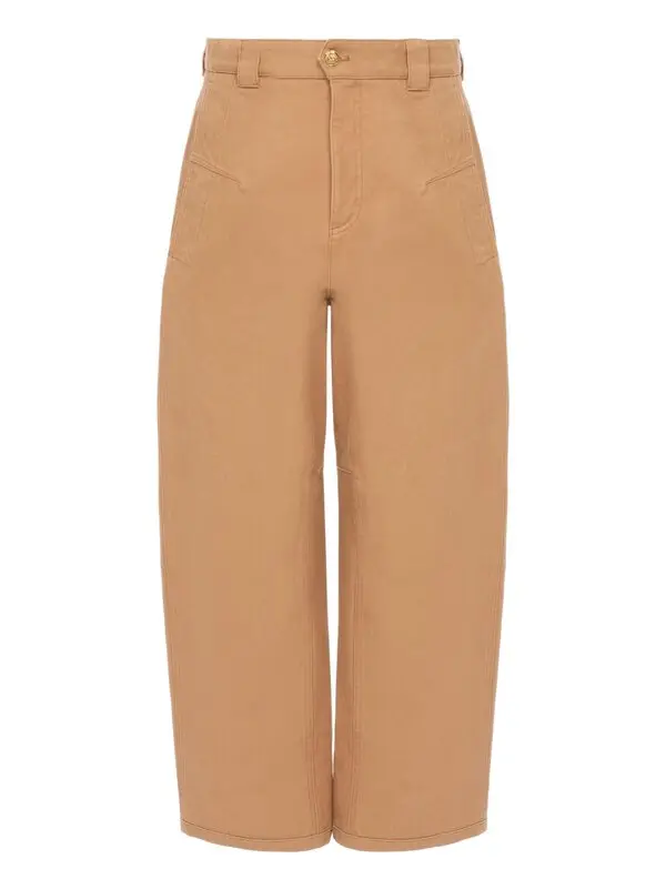 Chloé Wide-leg Trousers With Horse Medal Button Detail - Rosa