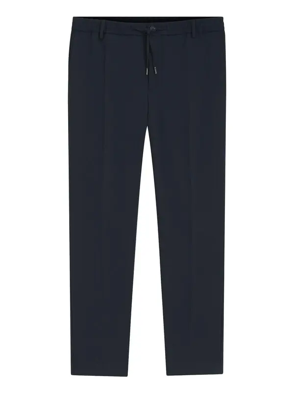 BOSS Modern-fit Stretch Twill Pants - Dark Blue