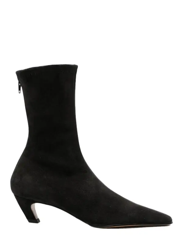 Khaite Arizona Zip-up Ankle Boots - Black