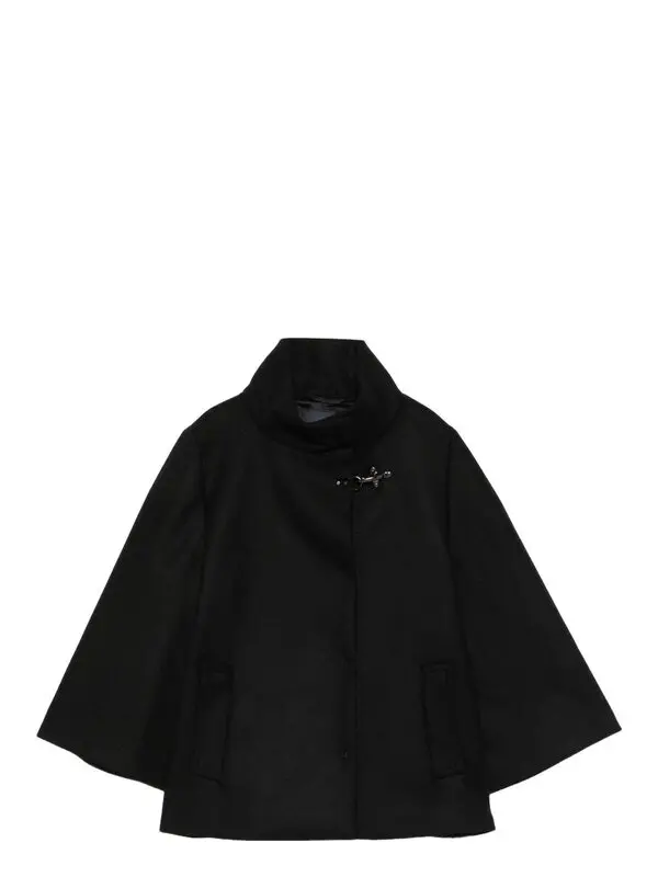 FAY Wool And Cashmere Cape - Black