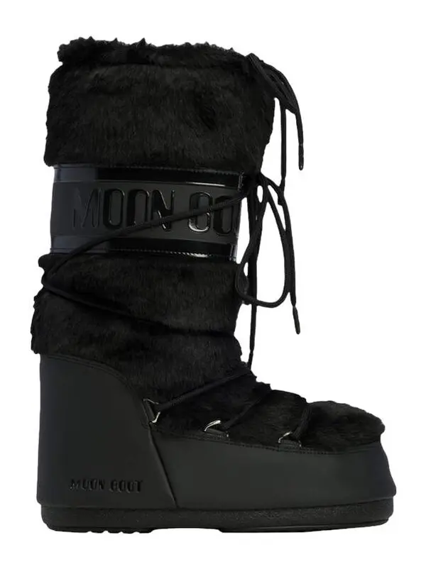 Moon Boot Icon Faux-fur Boots - Black