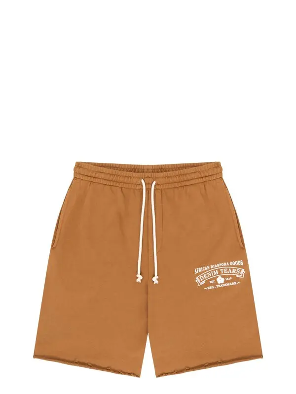 DENIM TEARS Washed Adg Sweatshorts - Brown