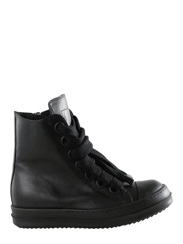 Rick Owens Jumbolace High Top Sneakers - Black