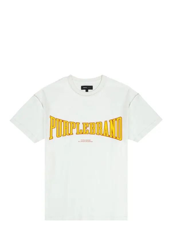 PURPLE BRAND Textured Inside Out Tee - Cream