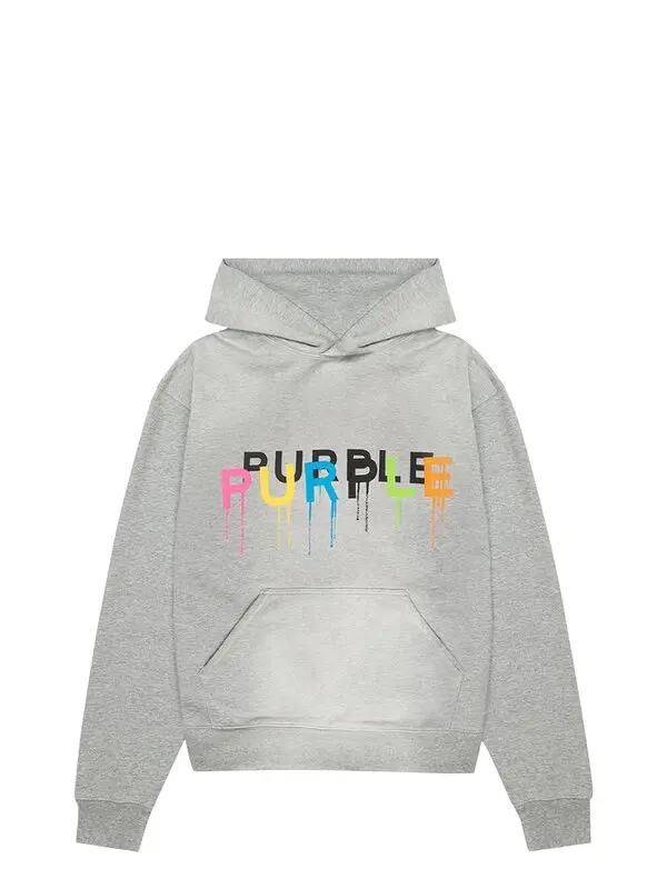 PURPLE BRAND Heather French Terry Hoodie - Grey
