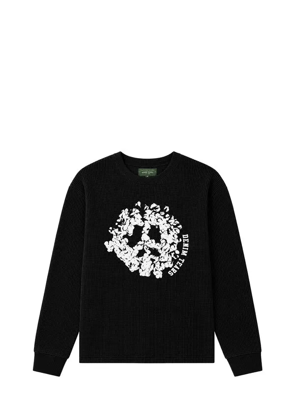 DENIM TEARS Peace Wreath Thermal - Black