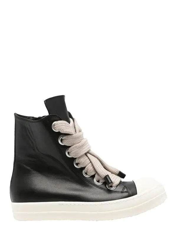 Rick Owens Jumbolace High Top Sneakers - Black