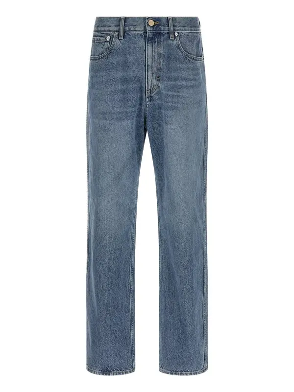 Gucci Délavé Effect Denim Jeans - Blue
