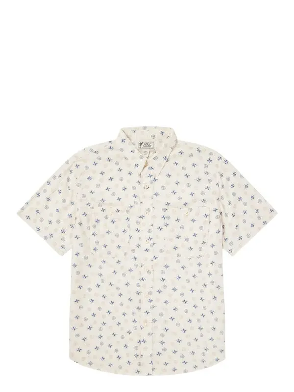Ralph Lauren Printed Linen And Cotton-blend Shirt - Ecru