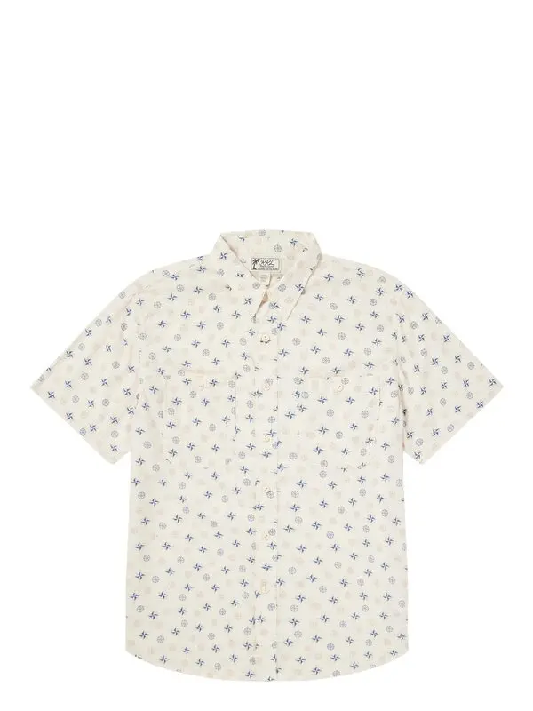 Ralph Lauren Printed Linen And Cotton-blend Shirt - Neutrals
