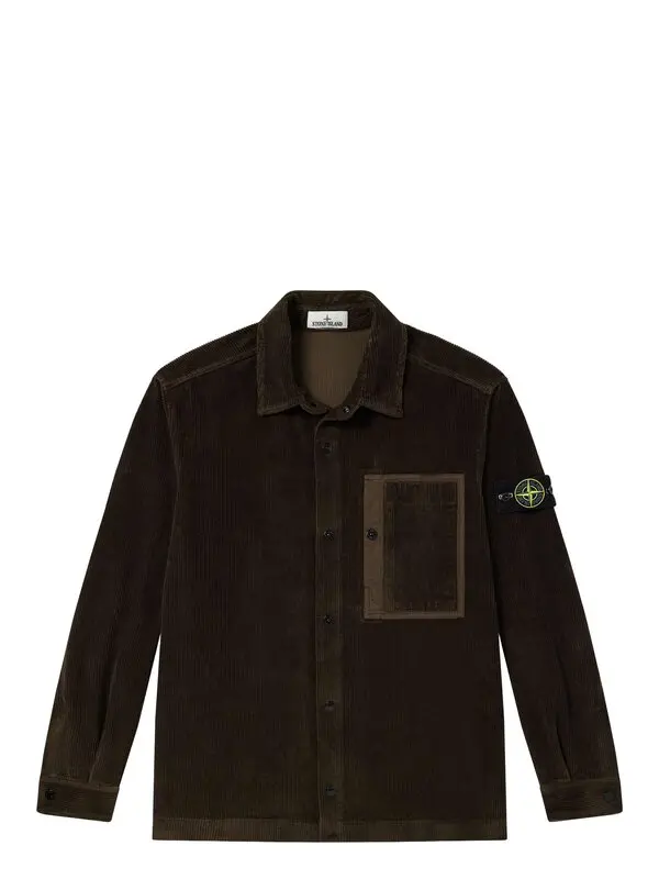 Stone Island Organic Cotton Corduroy Jacket - Brown